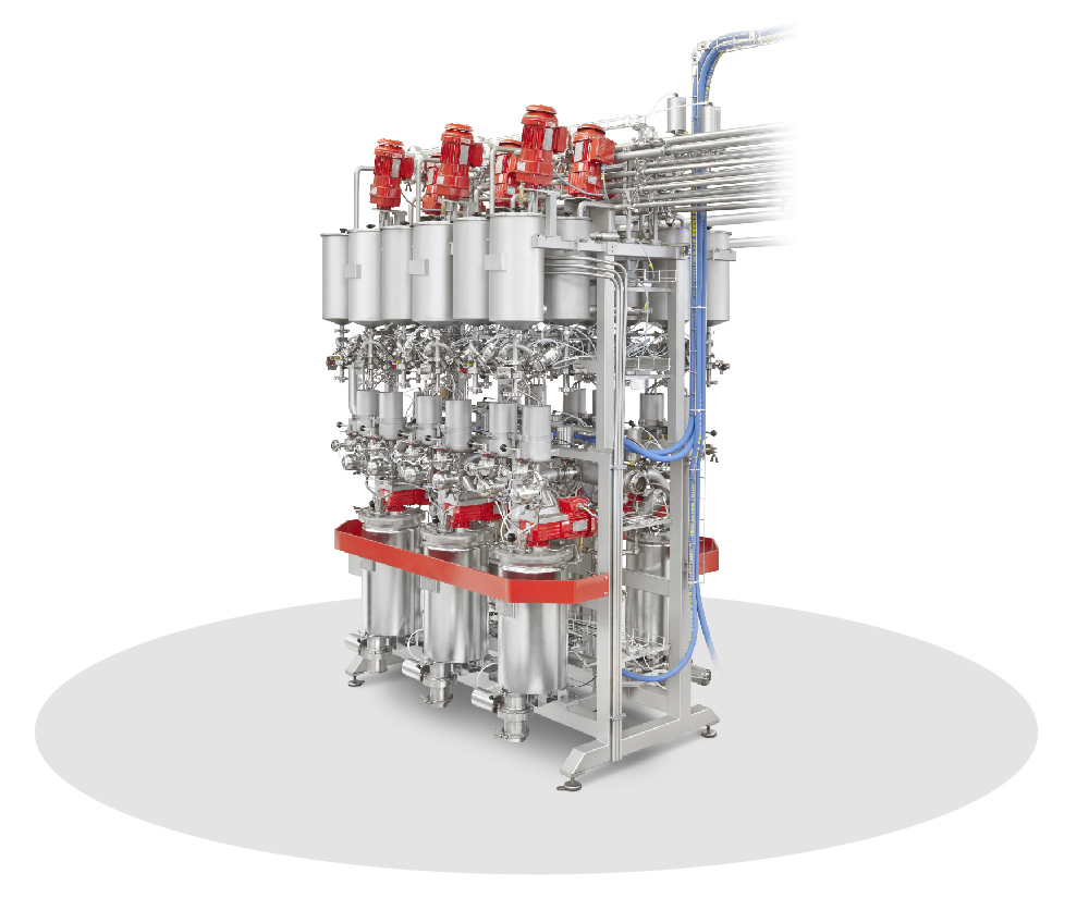 Dosing unit for automated mixing in of ingredients- Hänsel Processing